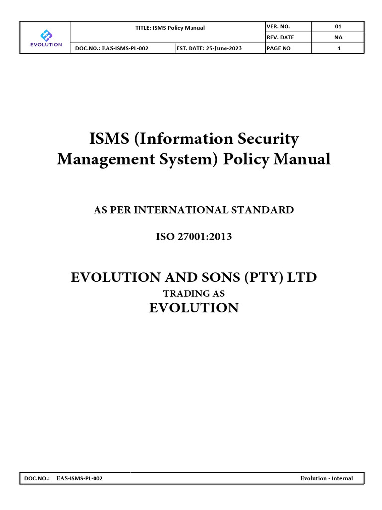 Evolution Information Security Policy 6 | PDF | Information Security ...
