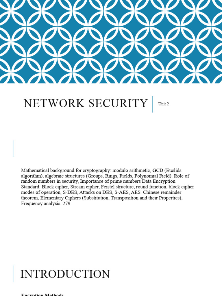Unit 2 Network and Security | PDF | Cryptography | Key (Cryptography)