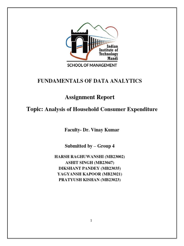 Fundamentals of Data Analytics - GROUP 4 | PDF | Errors And Residuals | Coefficient Of Determination