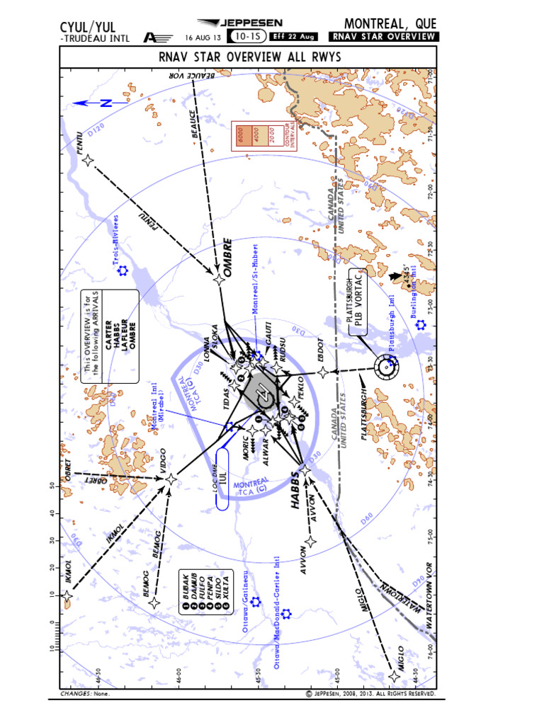 Montreal RNAV STAR Overview | PDF | Aeronautics | Aircraft