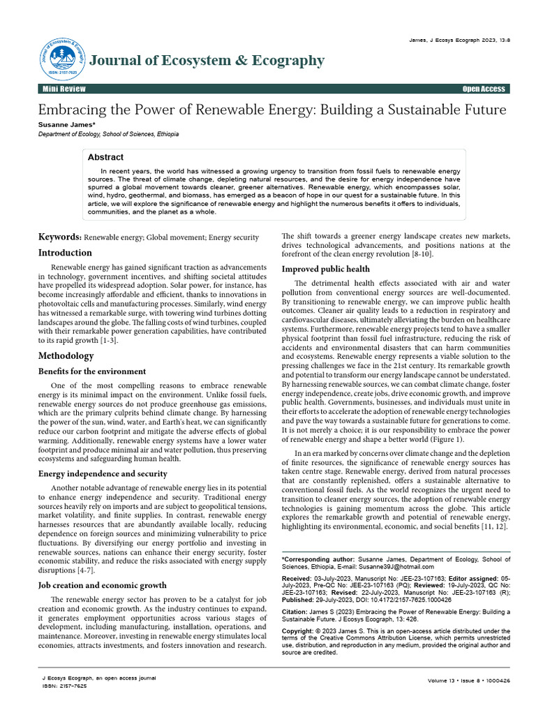 Embracing The Power of Renewable Energy Building A Sustainable Future ...