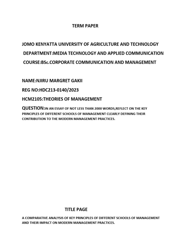 Term Paper | PDF | Systems Theory | System