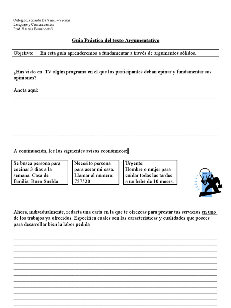 Ejercicios Texto Argumentativo Ficha Interactiva Topw