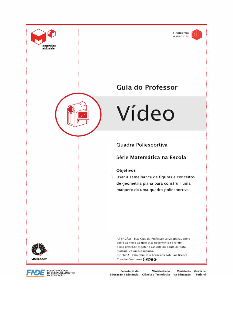 Quadra Poliesportiva-Guia | PDF | Geometria | Matemática