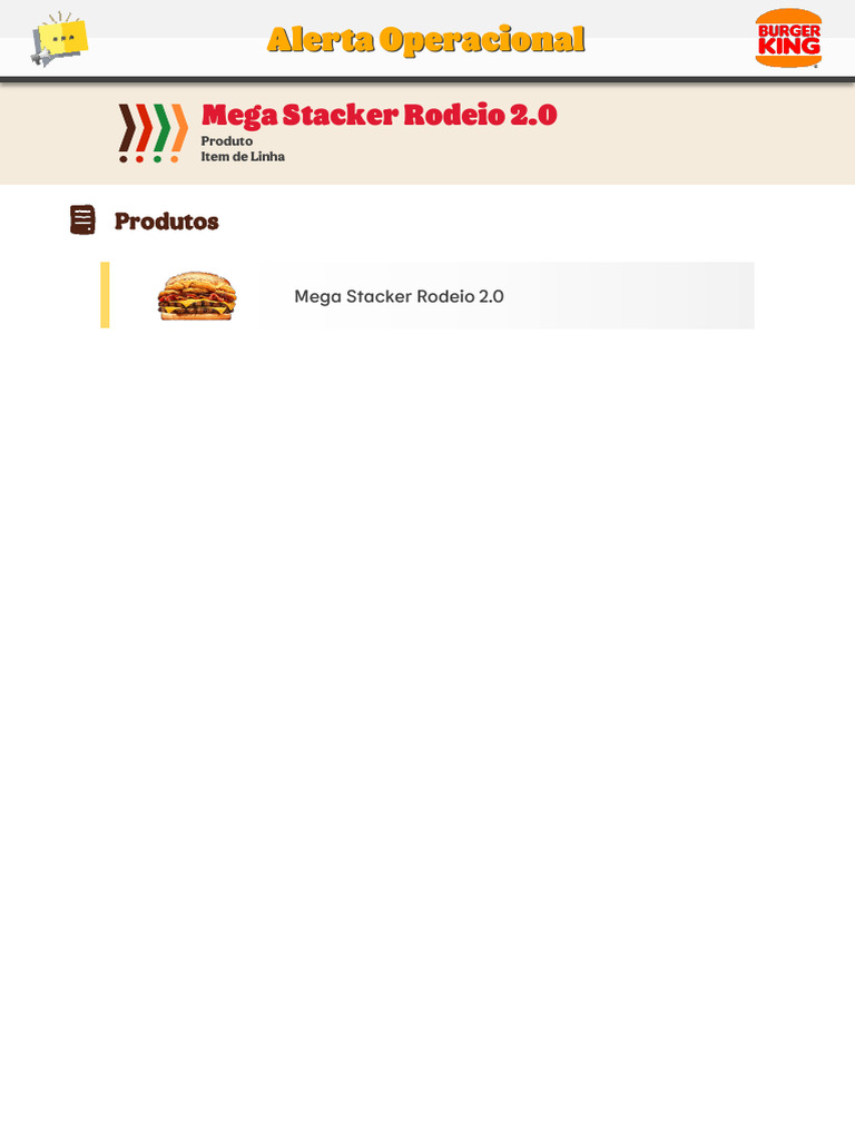 Ops Alert - Mega Stacker Rodeio 2.0 | PDF | Gastronomia, comida e vinho
