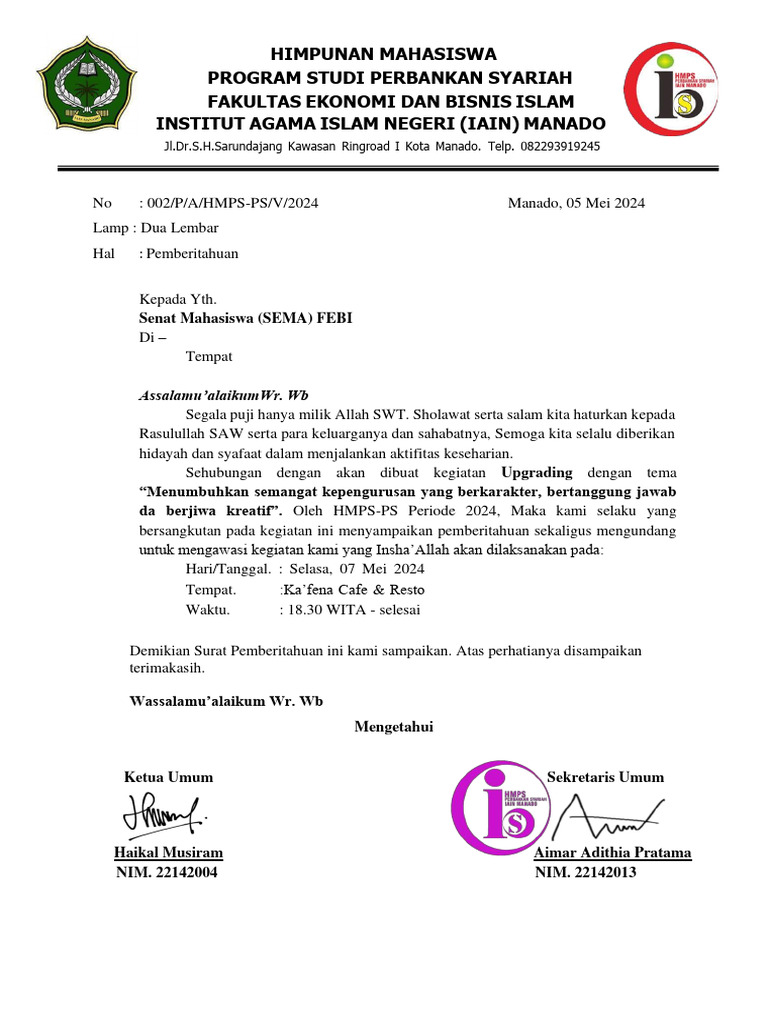 Pemberitahuan SEMA-1 | PDF