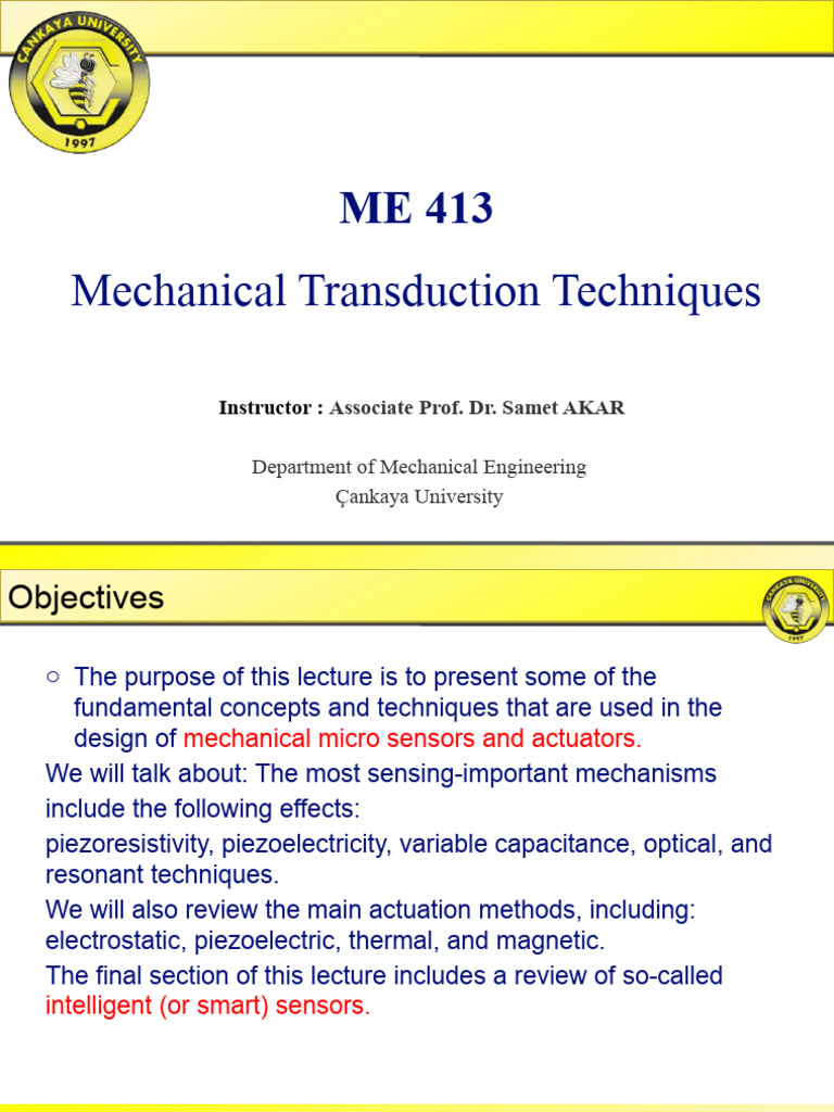 ME413-MMechanical Transduction Techniques | PDF | Piezoelectricity | Ferroelectricity
