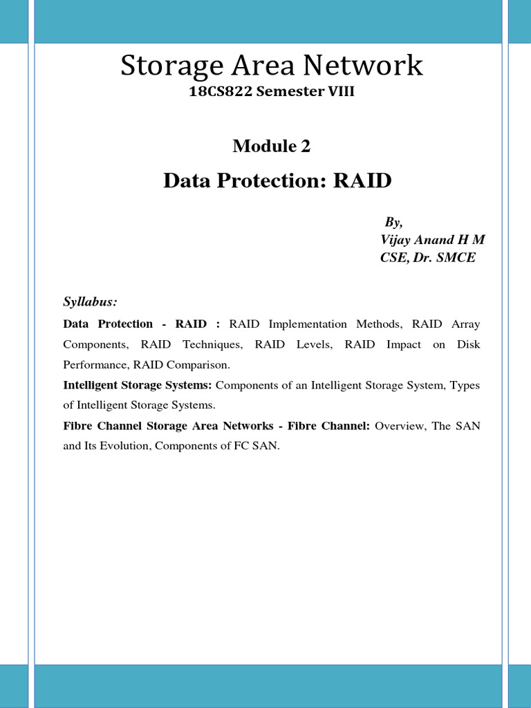 SAN Module 2 Data Protection RAID | PDF | Cache (Computing) | Computer Data Storage