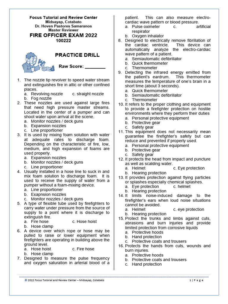 Sunday FOE Review Test Materials | PDF | Fires | Combustion