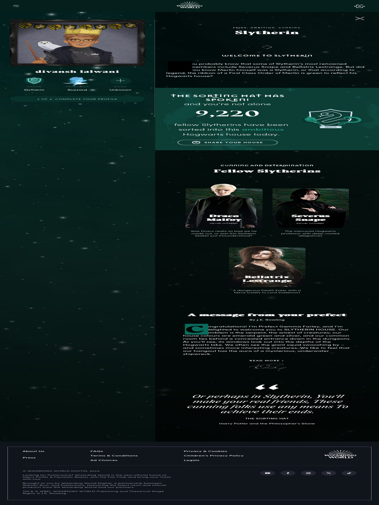 Welcome to Slytherin House Guide | PDF | Harry Potter | Contemporary ...