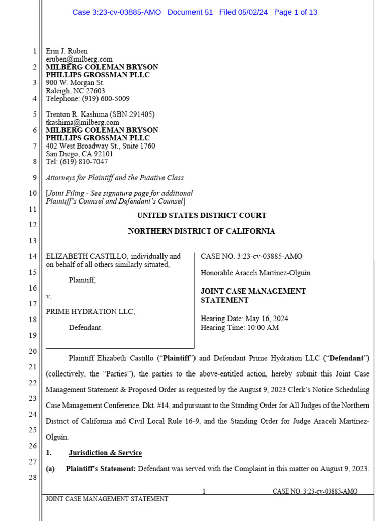 prime hydration court case | PDF | Discovery (Law) | Legal Remedy