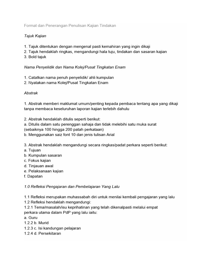 Format Tulis Kajian | PDF