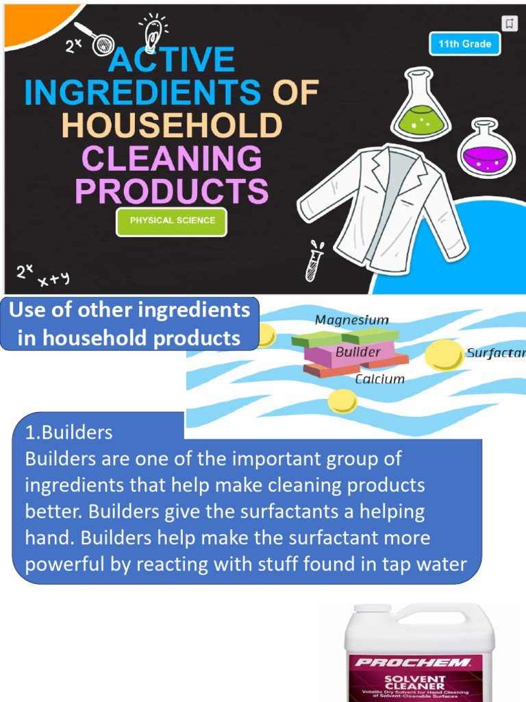 Key Ingredients in Cleaning Products | PDF | Ph | Water