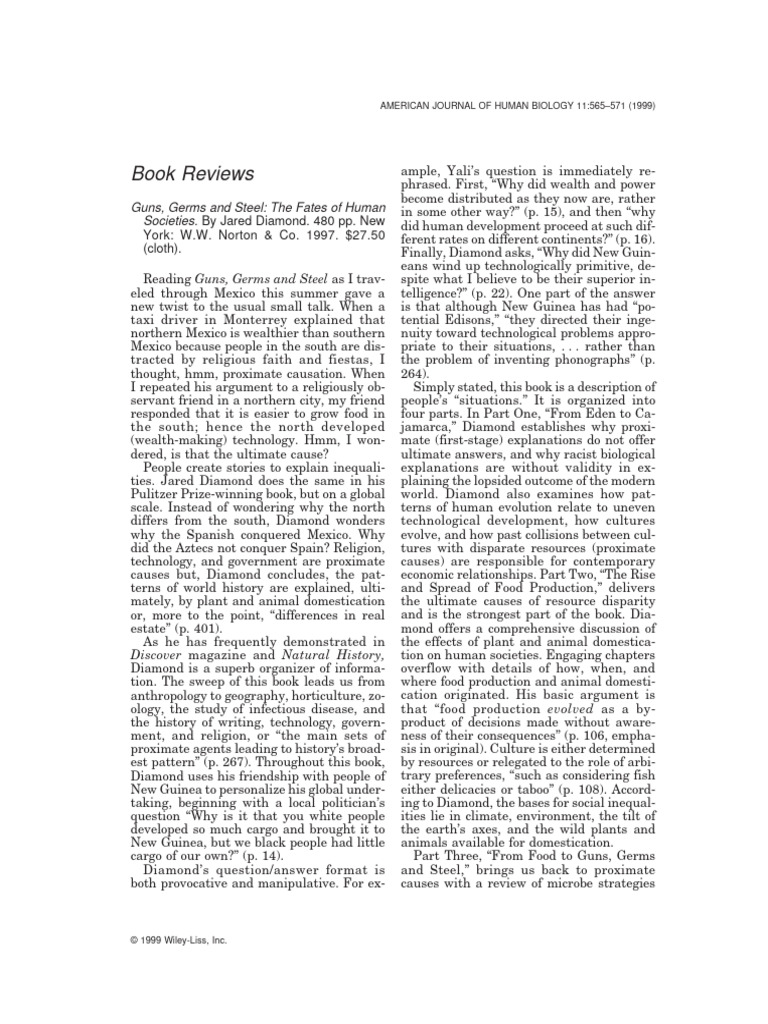 Guns Germs and Steel The Fates of Human | PDF | Polymerase Chain ...