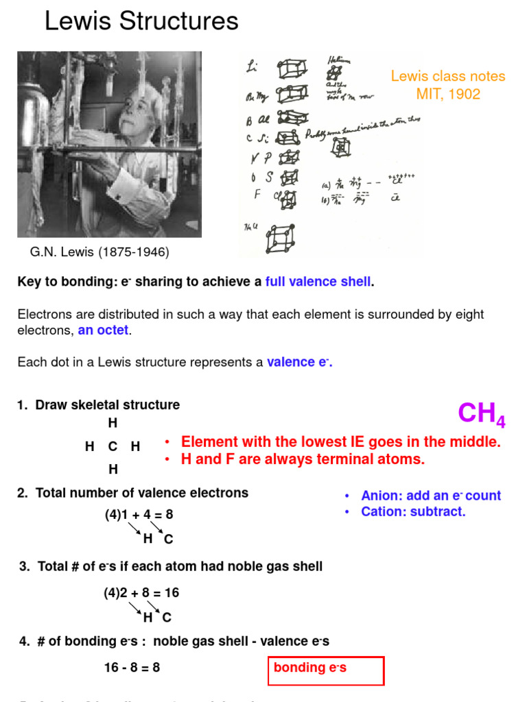 1 Lewis Structures Part I | PDF | Chemical Bond | Valence (Chemistry)