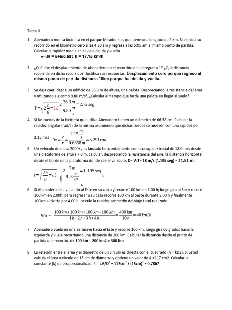 Examen Fisica 1er Parcial Practico | PDF | Velocidad | Fenomeno fisico