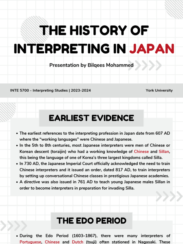 The History of Interpreting in Japan | PDF | Language Interpretation ...