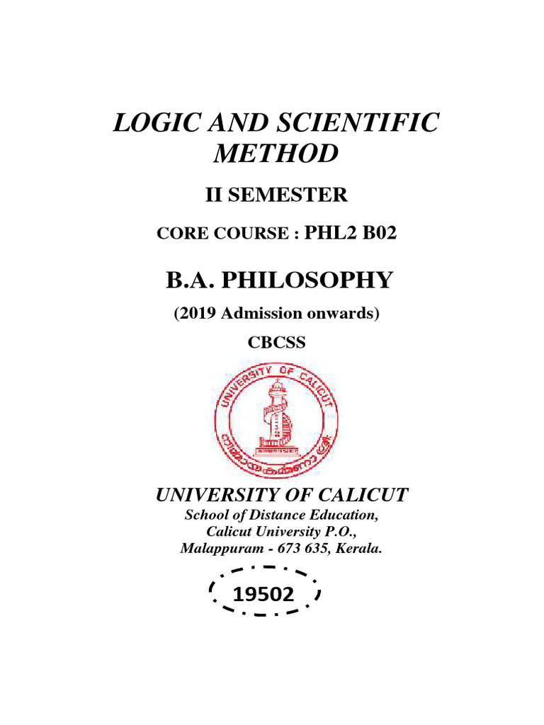 SLM-II Sem-Logic and Scientific Method | PDF | Deductive Reasoning | Logic