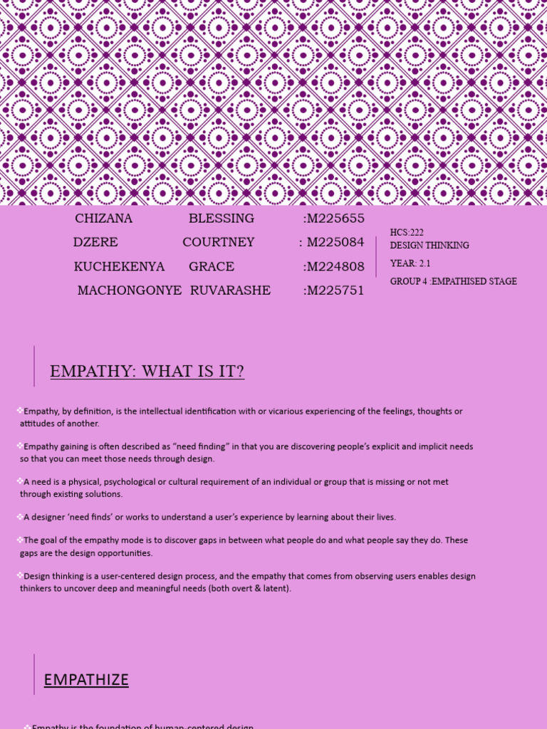 Empathised Stage - Group4 | PDF | Empathy | Thought