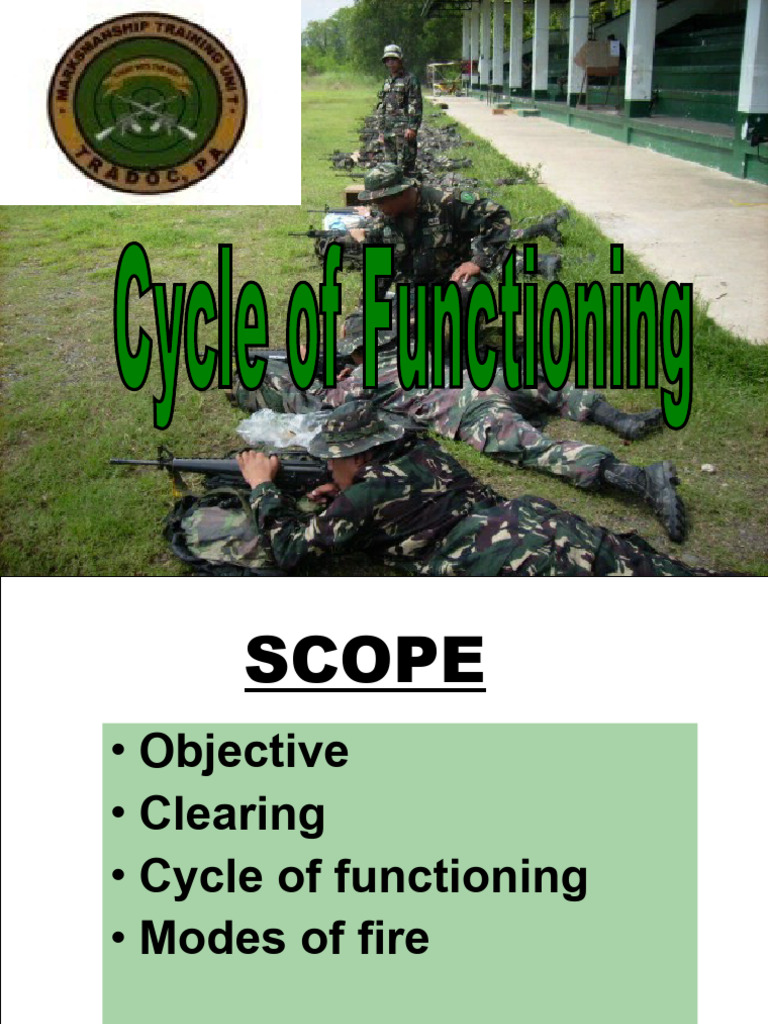 Cycle of Functioning Rifle PP Presentation. | PDF | Trigger (Firearms ...