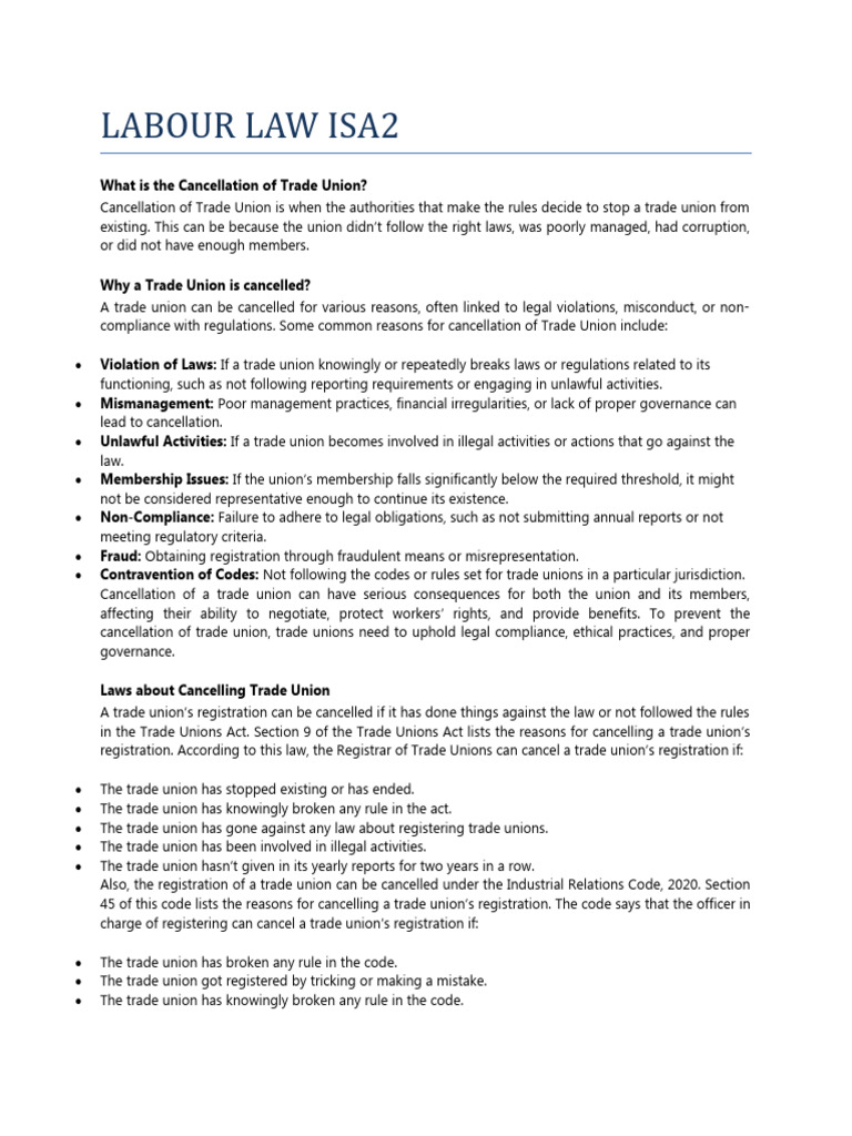 LABOUR LAW 2 | PDF | Tort | Collective Bargaining