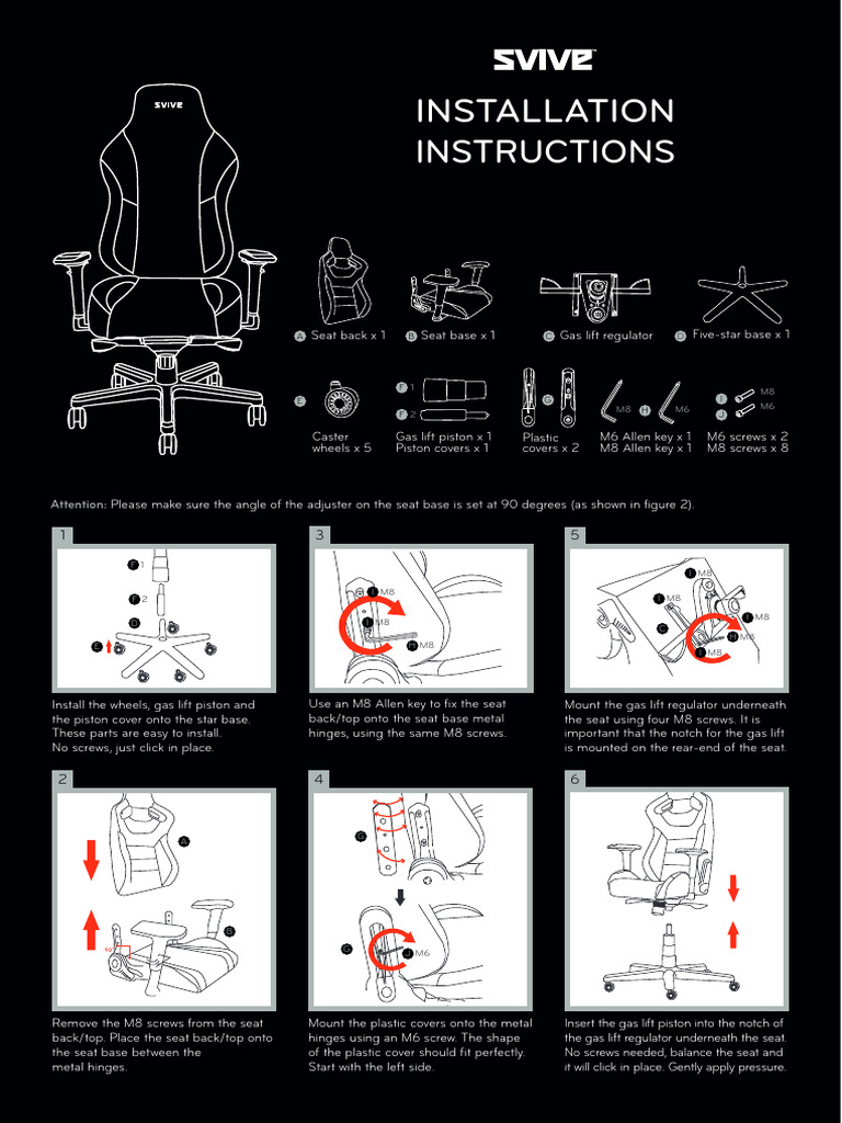 Svive Gemini Gaming Chair Ad18-Logo | PDF | Chair | Manufactured Goods
