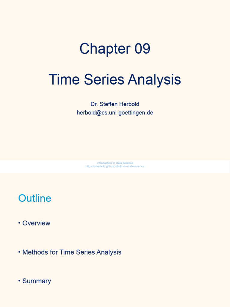 09 Time Series Analysis | PDF | Time Series | Linear Regression