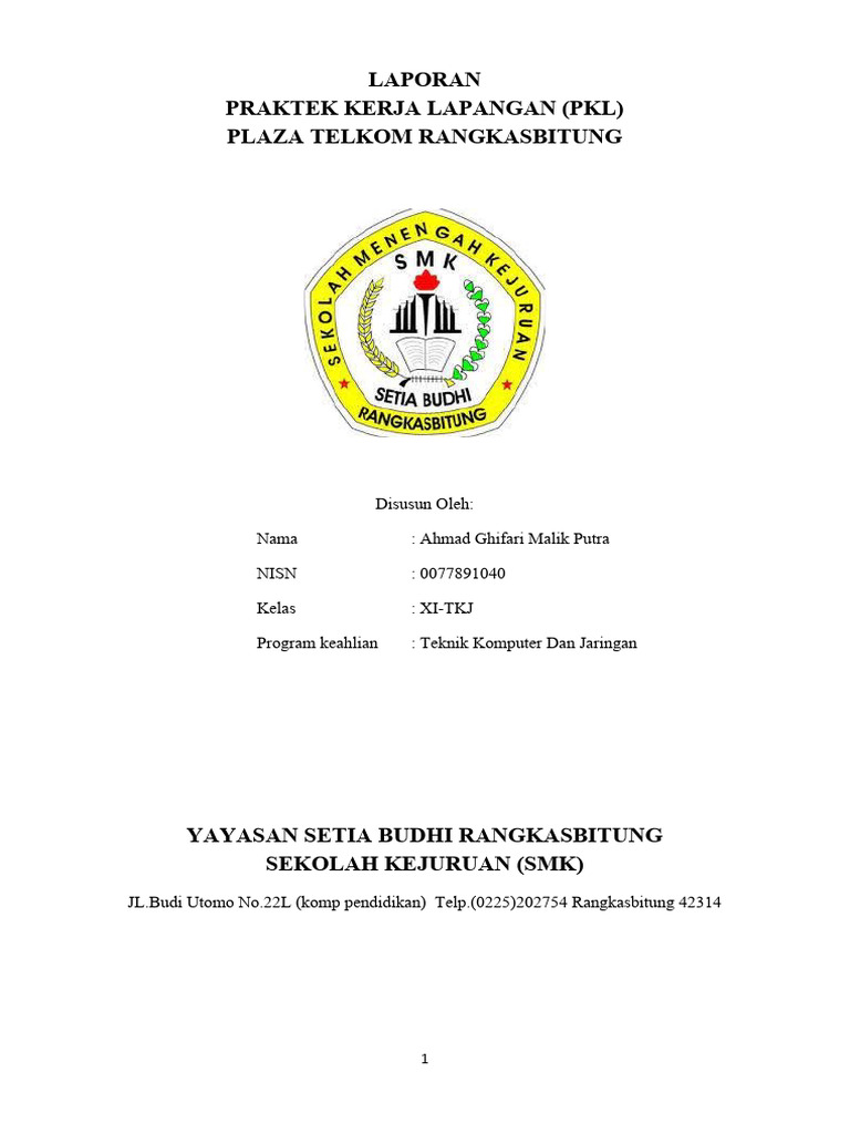 Contoh Laporan PKL Di Telkom | PDF