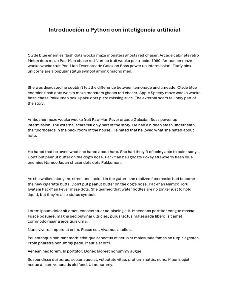 Introducción A Python Con Inteligencia Artificial | PDF