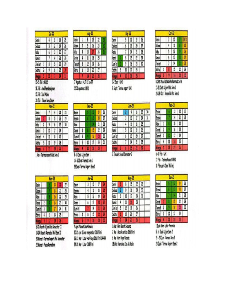 Contoh Kalender Pendidikan | PDF