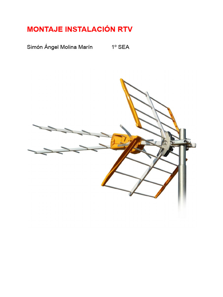 Memoria Instalación RTV | PDF | Ingeniería en telecomunicaciones ...