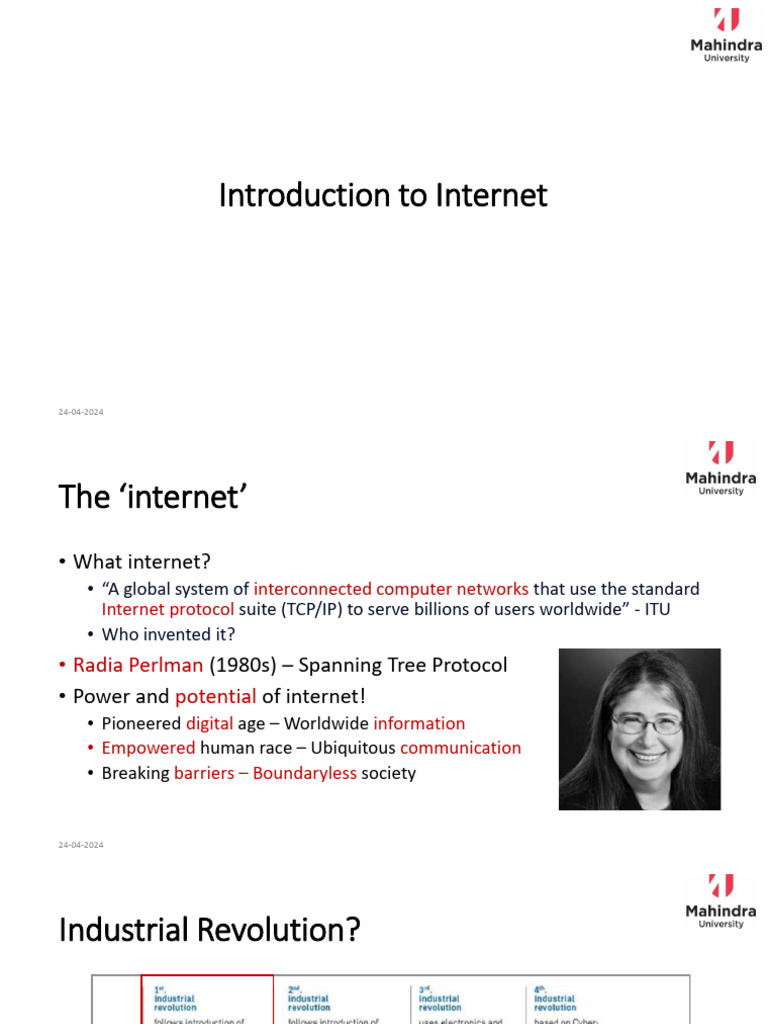 Introduction To Internet | PDF | Computer Network | Internet
