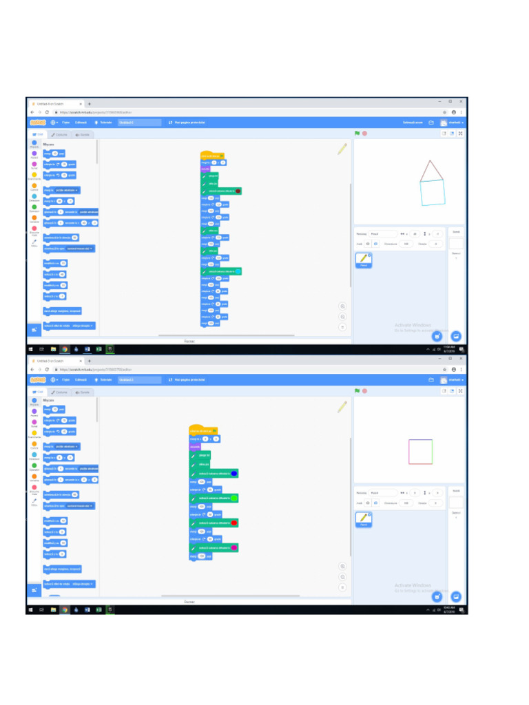 Ex Programare SCRATCH - Eduard Voica | PDF