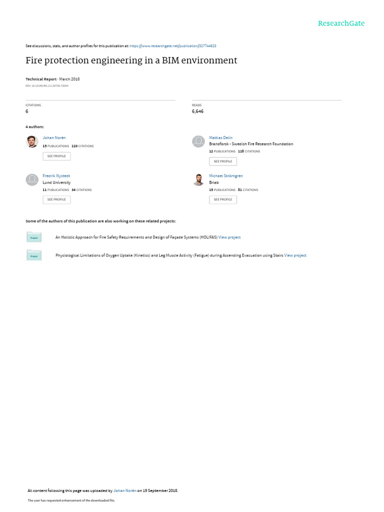 Relatório - Fire Protection Engineering in A BIM Environment | PDF | Building Information ...