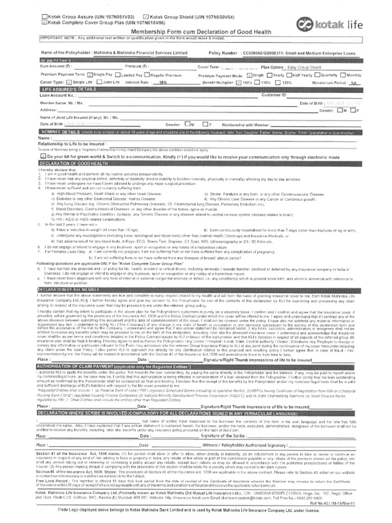 KLI FORM | PDF