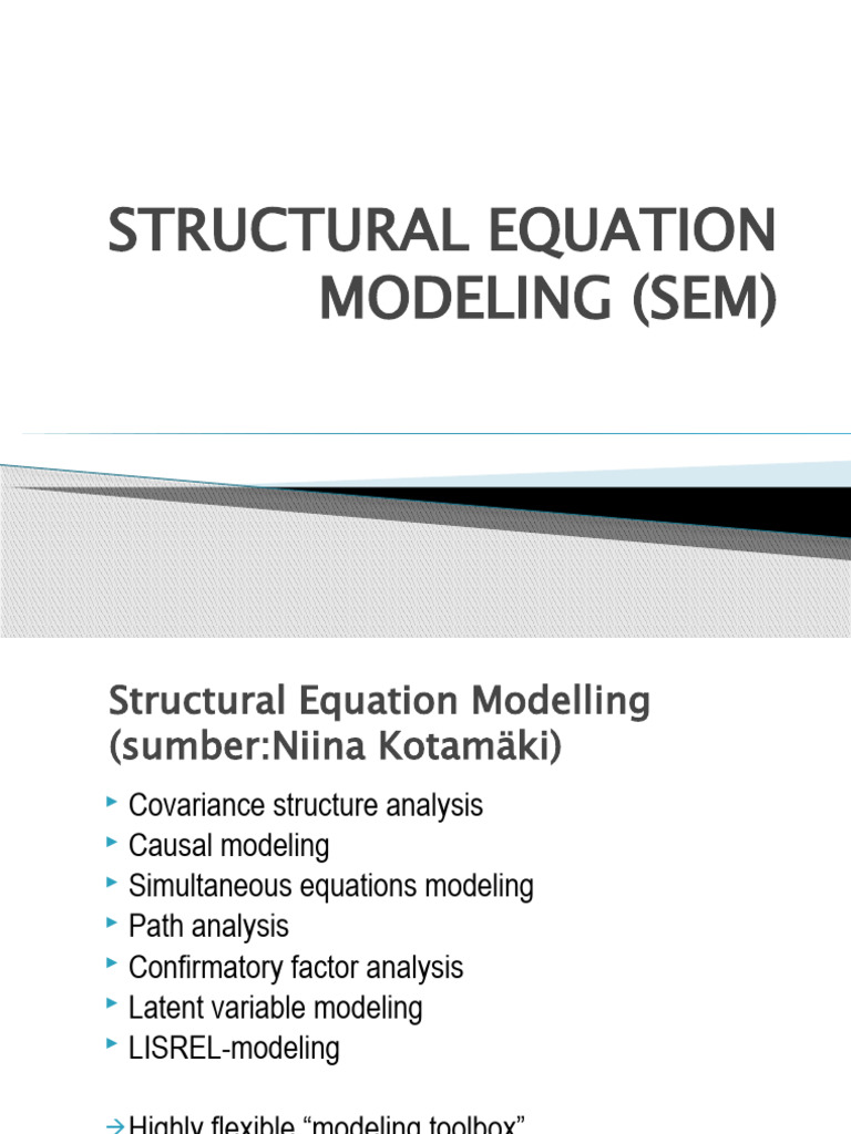 Structural Equation Modeling (Sem) | PDF | Structural Equation Modeling | Linear Regression