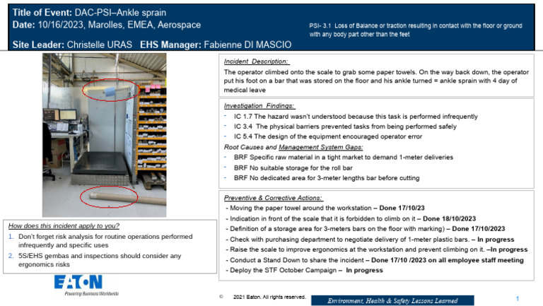 EMEA - S5 - AER - Marolles - DAC - PSI - 2023 - 10 - 16 - Trip Over A Roll Bar | PDF | Human ...