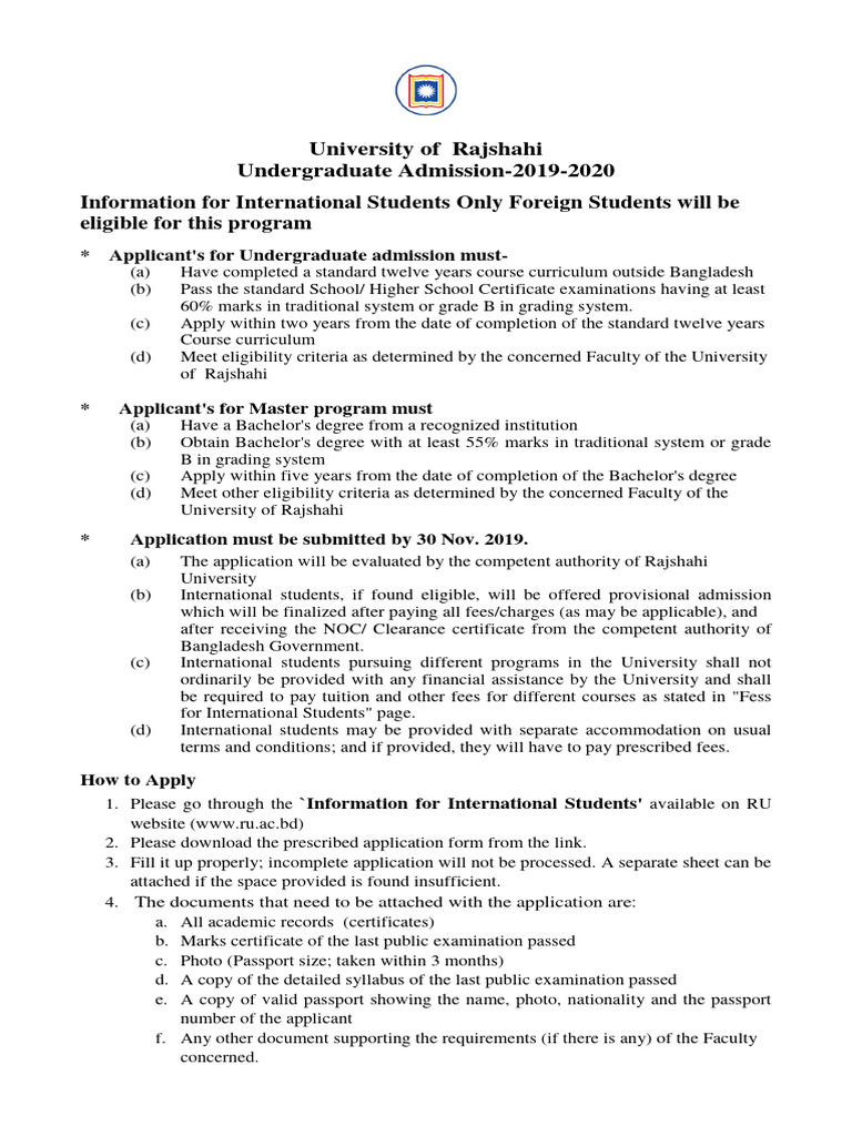International Student Admission Guideline | PDF | Academic Degree | University