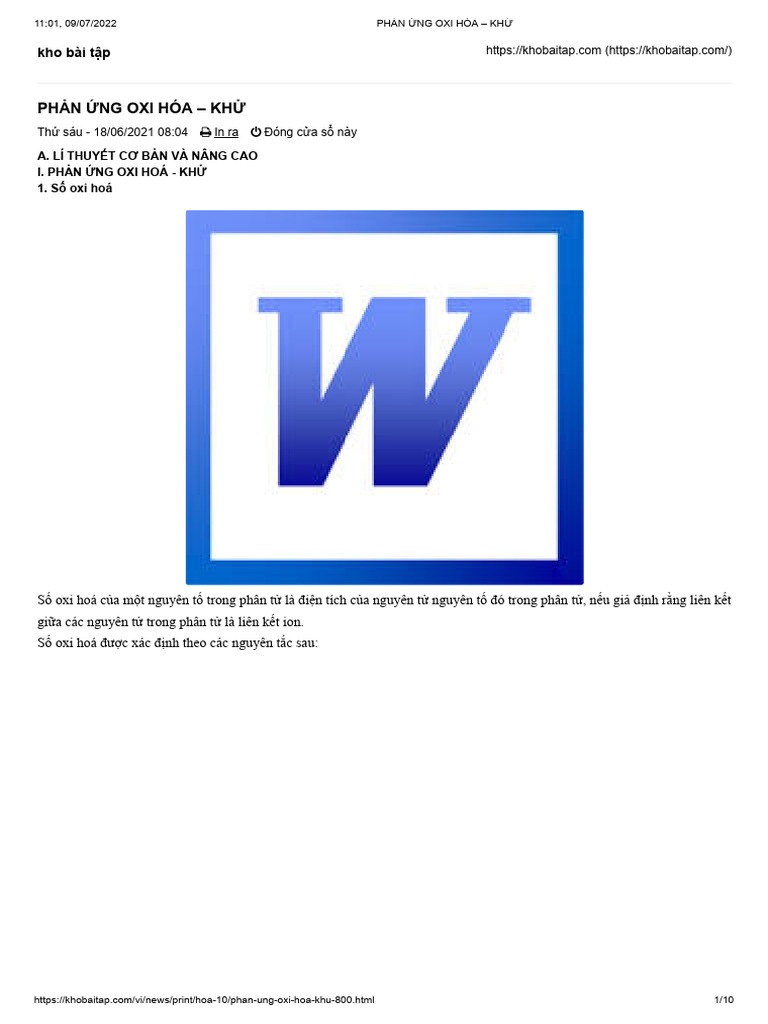 PH N NG Oxi Hóa - KH | PDF