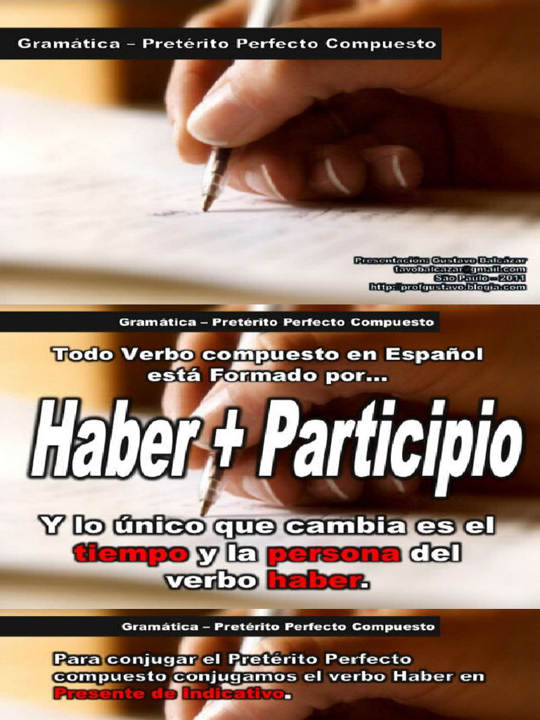El Preterito Perfecto Compuesto | PDF