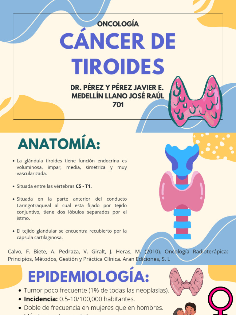 Cáncer de Tiroides: Tipos y Tratamiento | PDF | Cáncer | Oncología