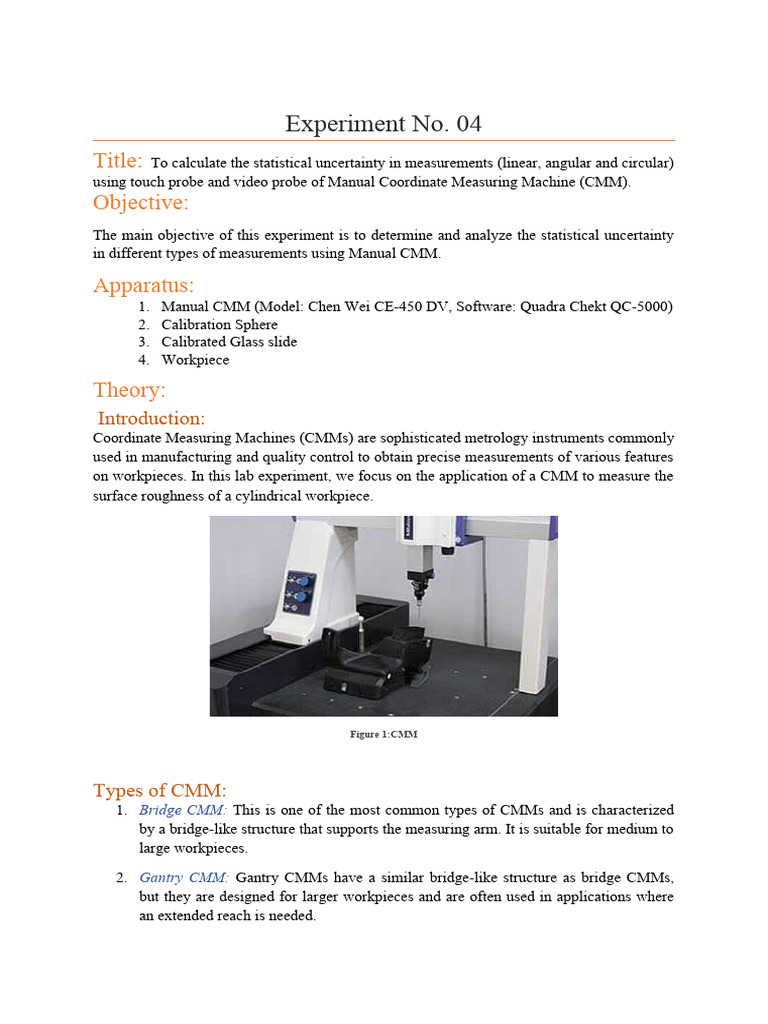 Lab Experiment 4 | PDF | Metrology