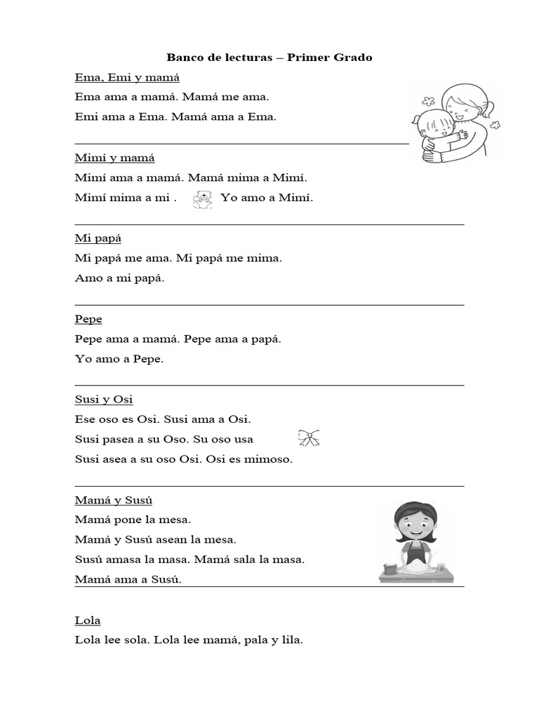 Banco De Lecturas Primer Grado Pdf
