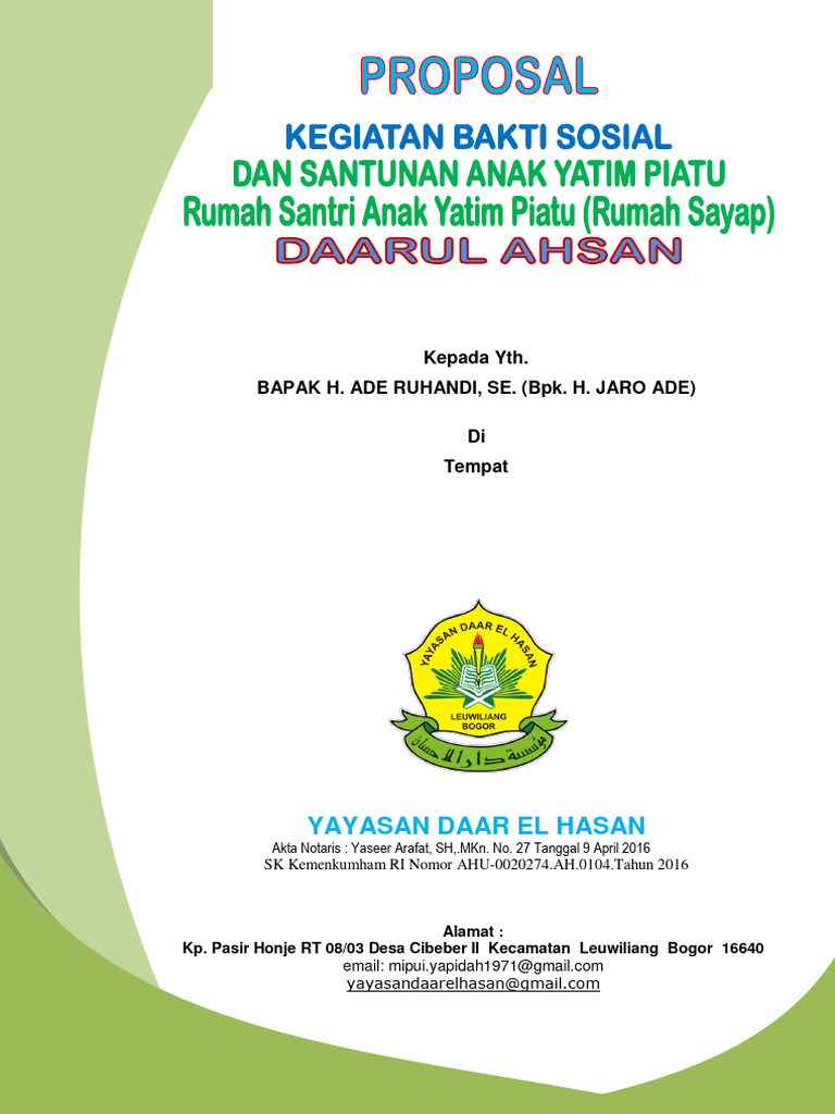 Permohonan ZIS Bpk. H. Ade R.-Pak Jaro Ade | PDF | Ilmu Sosial