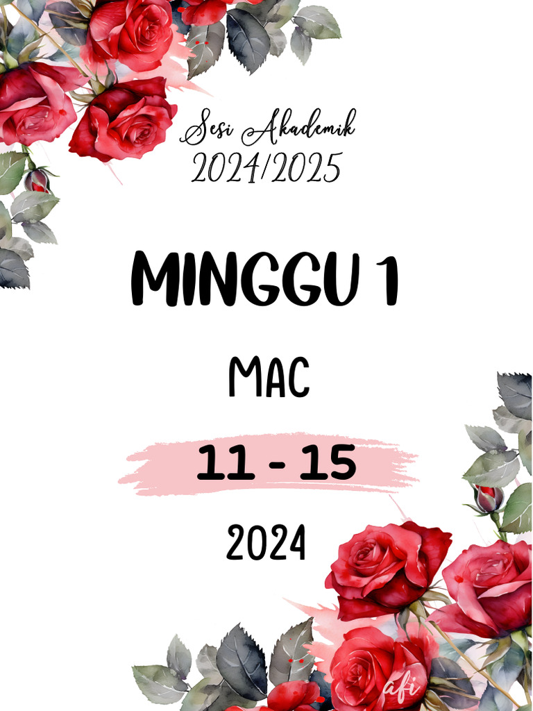 Divider Mingguan RPH Tip Sesi 2024 2025 (Pilihan 1) | PDF