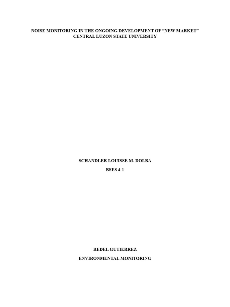 NOISE MONITORING IN THE ONGOING DEVELOPMENT OF | PDF | Noise | Pollution
