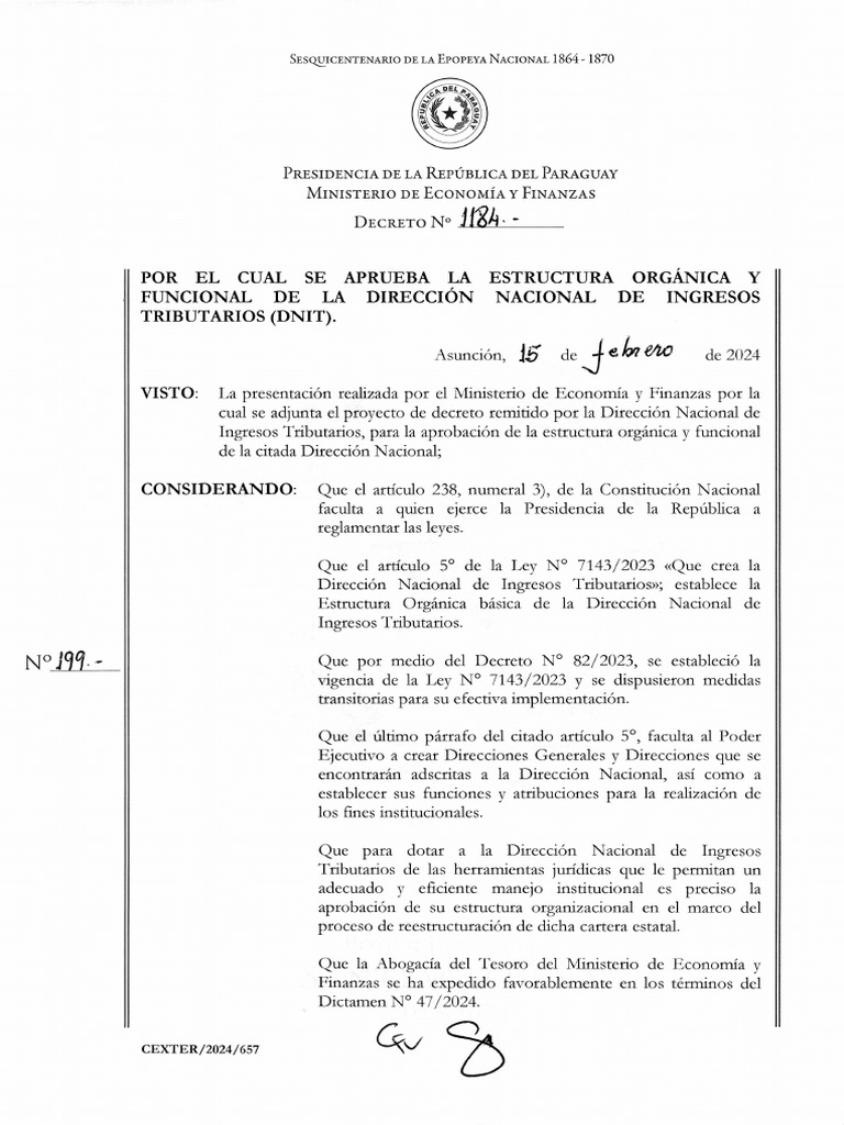 Estructura Orgánica de la DNIT 2024 | PDF | Presupuesto | Planificación