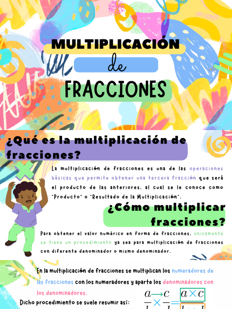 Multiplicaci N de Fracciones | PDF | Multiplicación | Objetos matemáticos