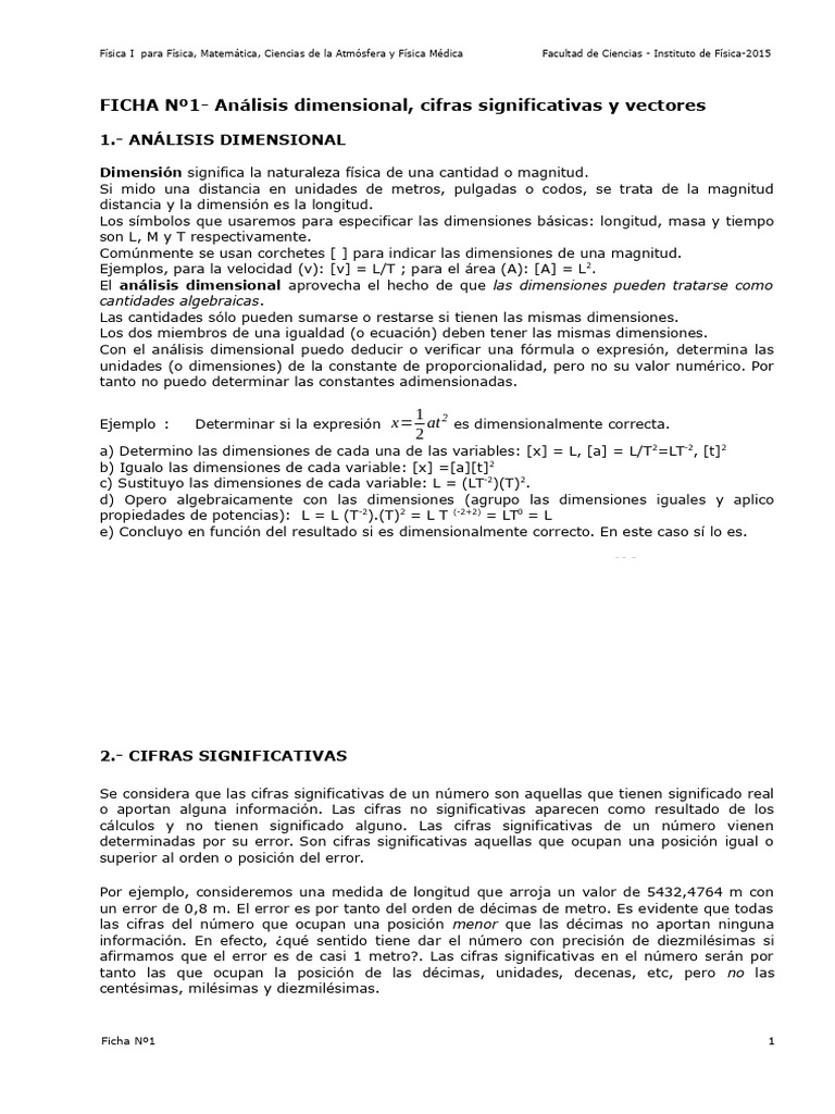 Algunos Conceptos Preliminares Analisis Dimensional Cifras ... Algunos Conceptos Preliminares Analisis Dimensional Cifras ...