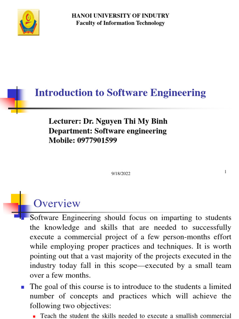 Chapter 1. Overview of Sotfware Engineering | PDF | Software Quality | Software
